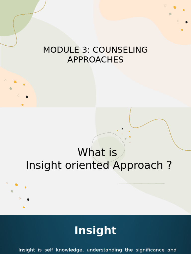 MODULE 3 Counseling Approaches | PDF