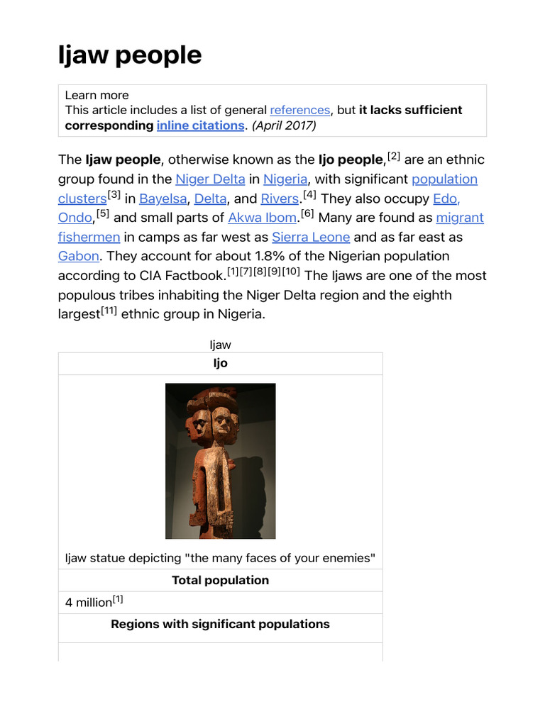 Ijaw People - Wikipedia | PDF