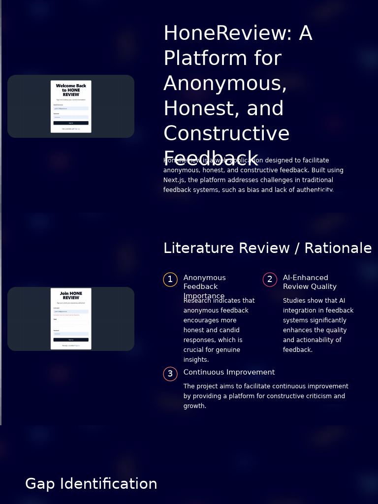 HoneReview A Platform For Anonymous Honest and Constructive Feedback | PDF
