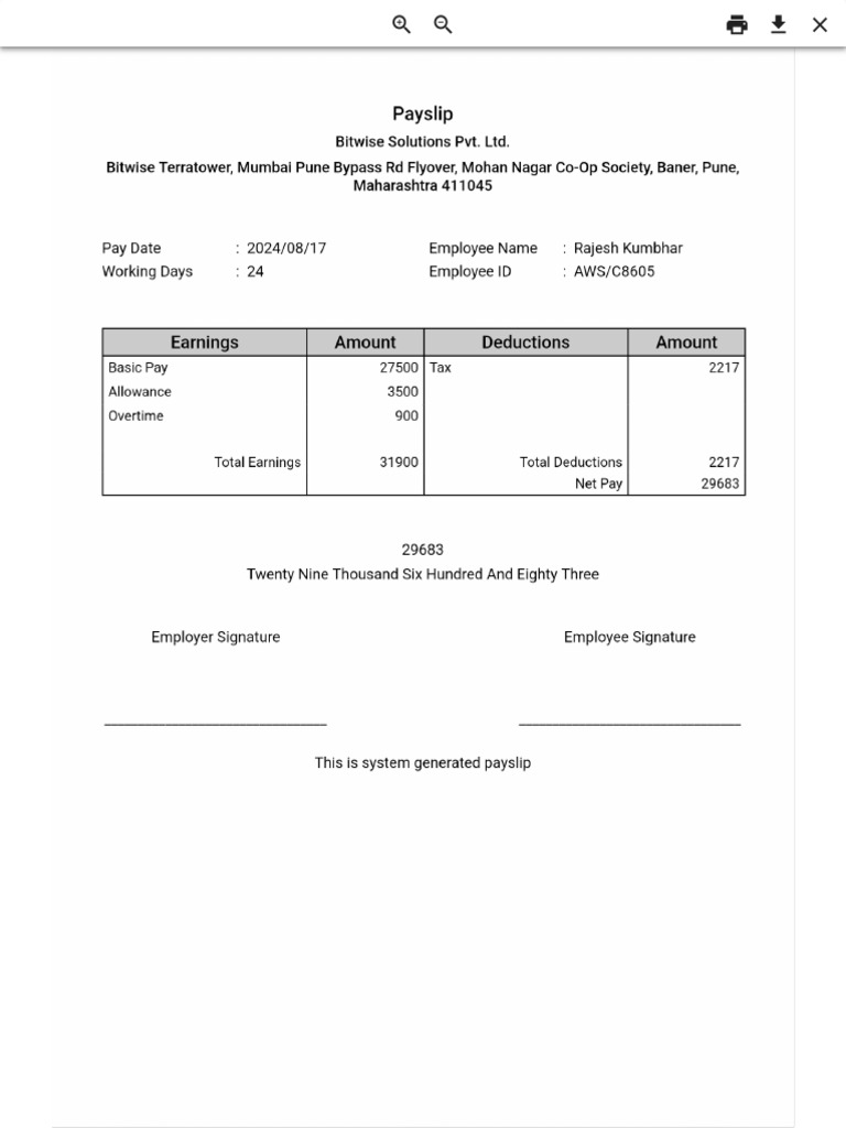 Online Payslip Generator - Paysliper | PDF