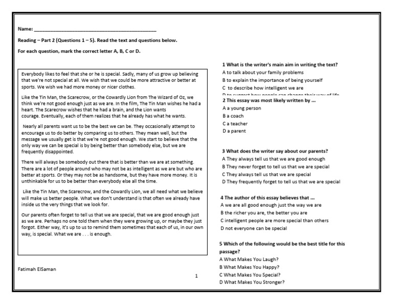 B1_Reading_Comprehension_Practice | PDF
