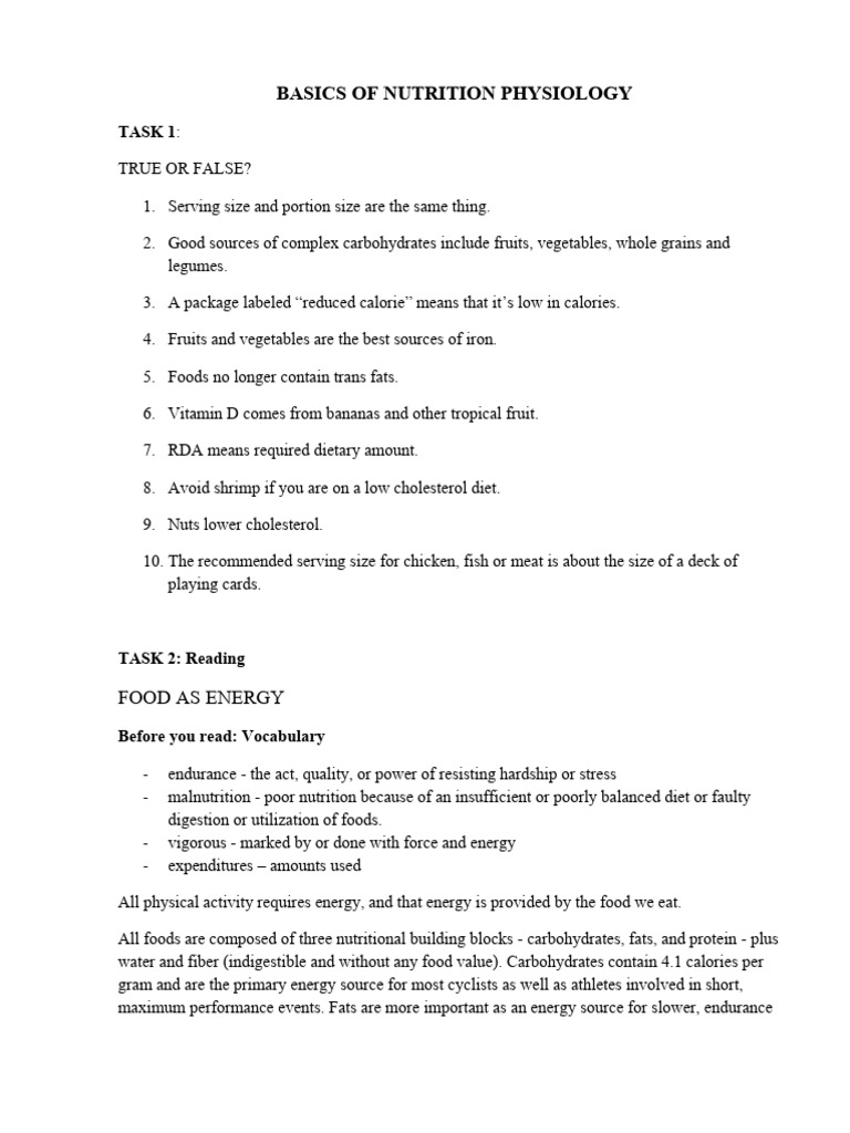 Nutrition Physiology Novy Pdf