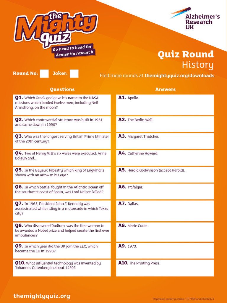 Quiz-Rounds-History1 | PDF