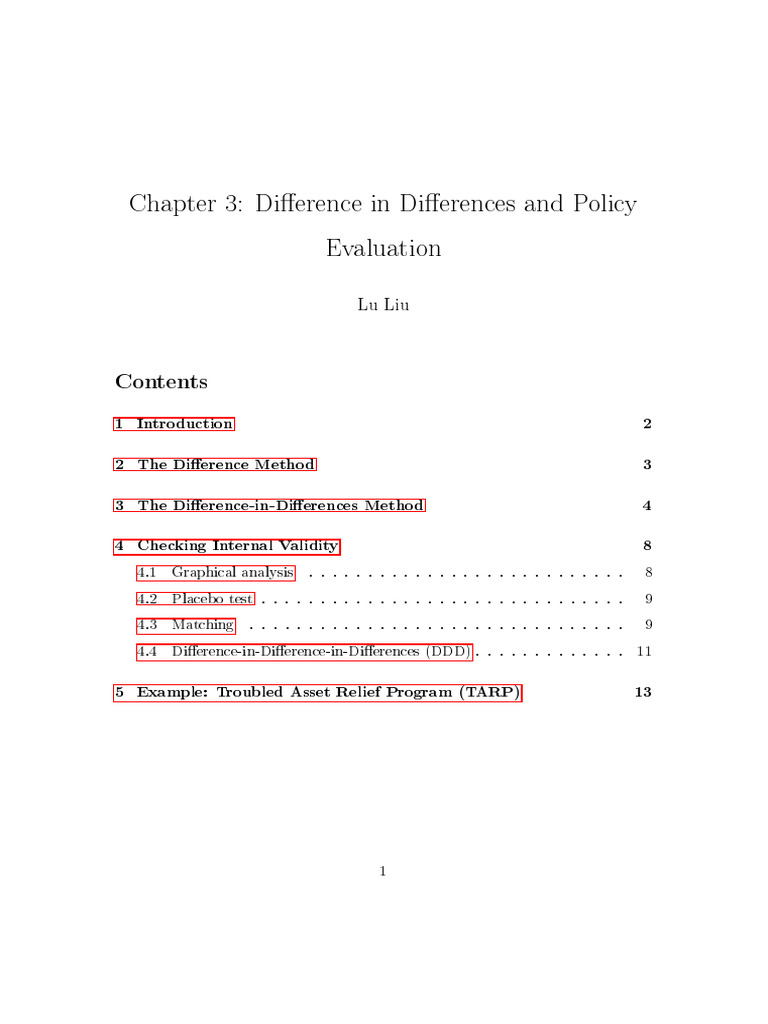 Dynamic Difference-in-Differences Method | PDF | Policy | Ordinary Least Squares