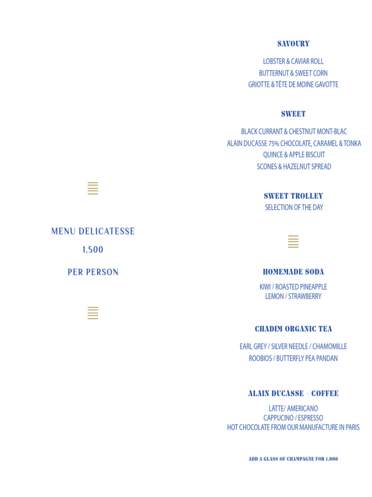 Afternoon Tea Menu | PDF