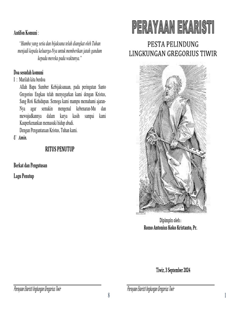 Teks MISA GREGORIUS | PDF