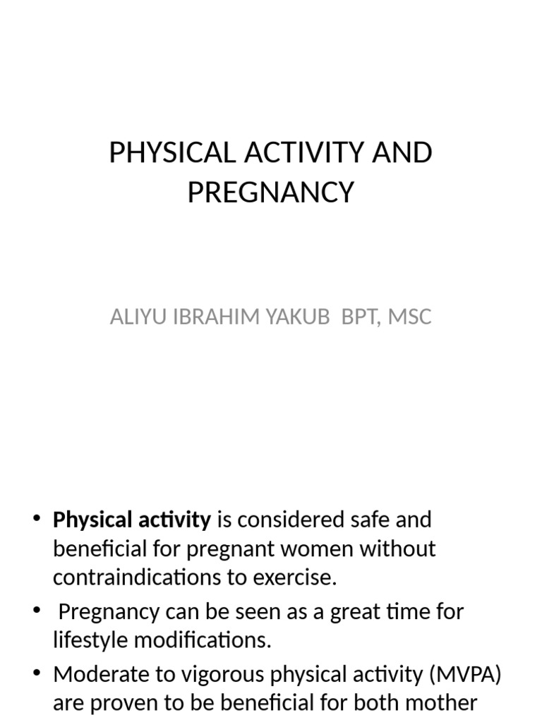 Physical Activity and Pregnancy | PDF