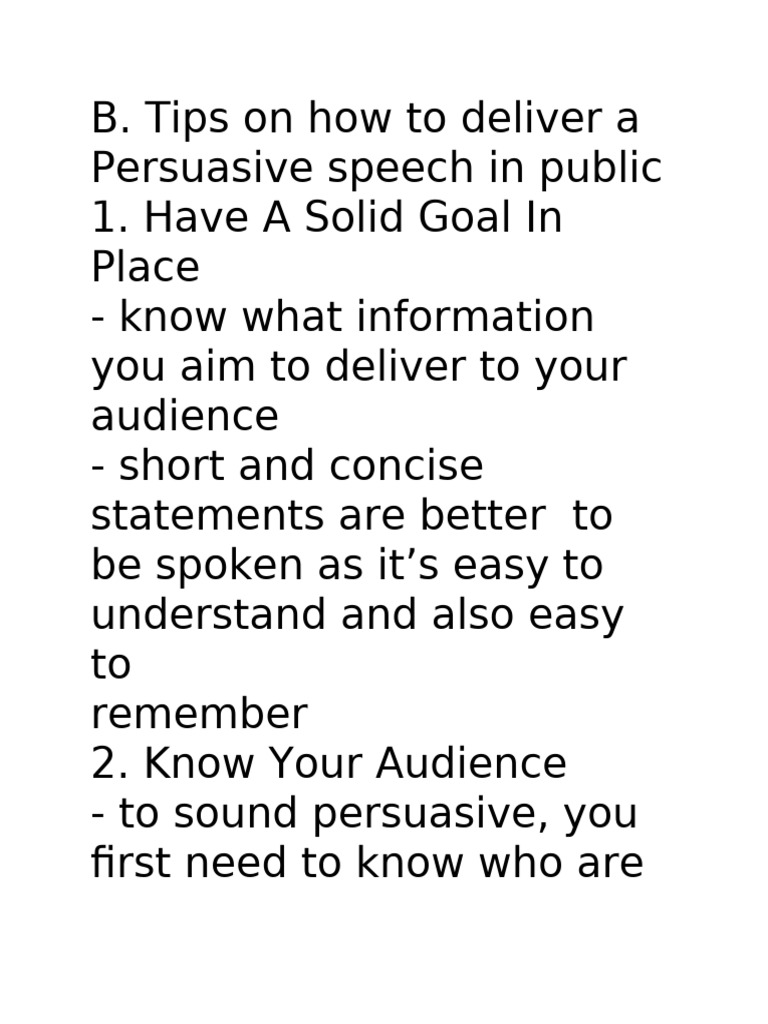 PERSUASIVE SPEECH | PDF