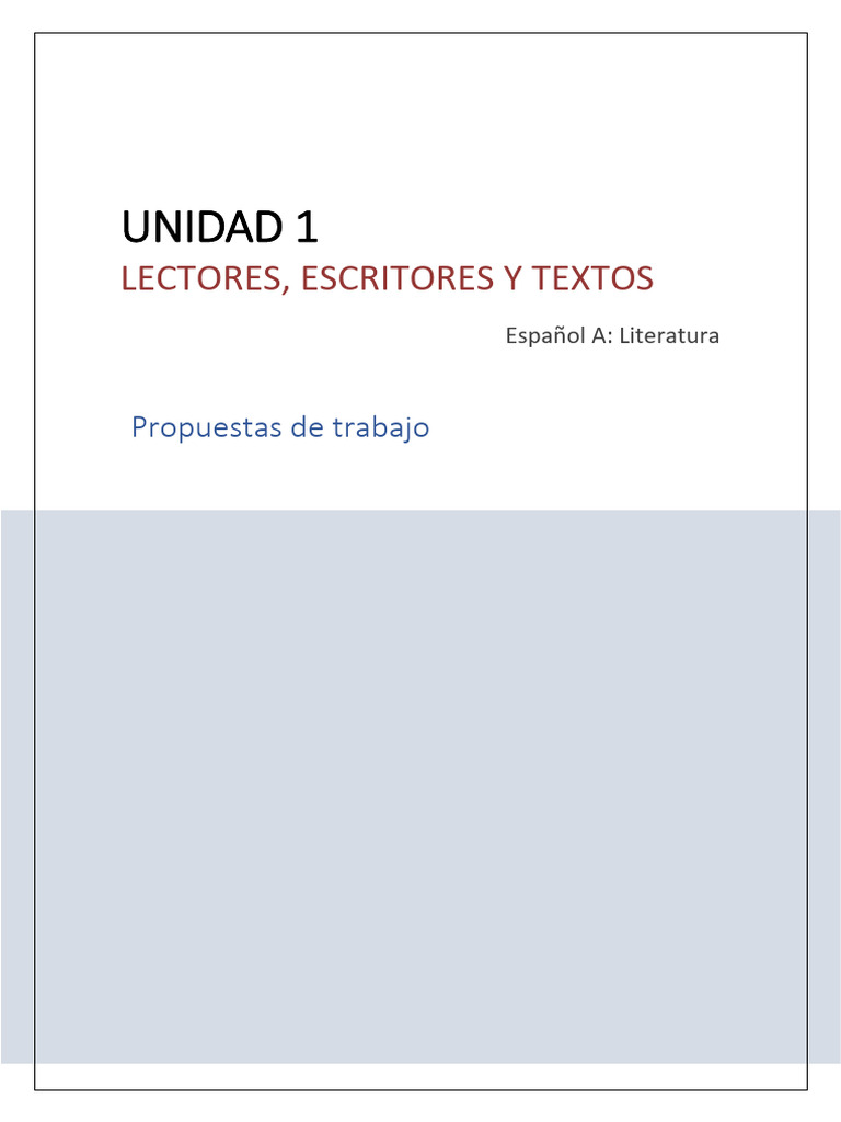 UNIDAD 1 Actividades | PDF