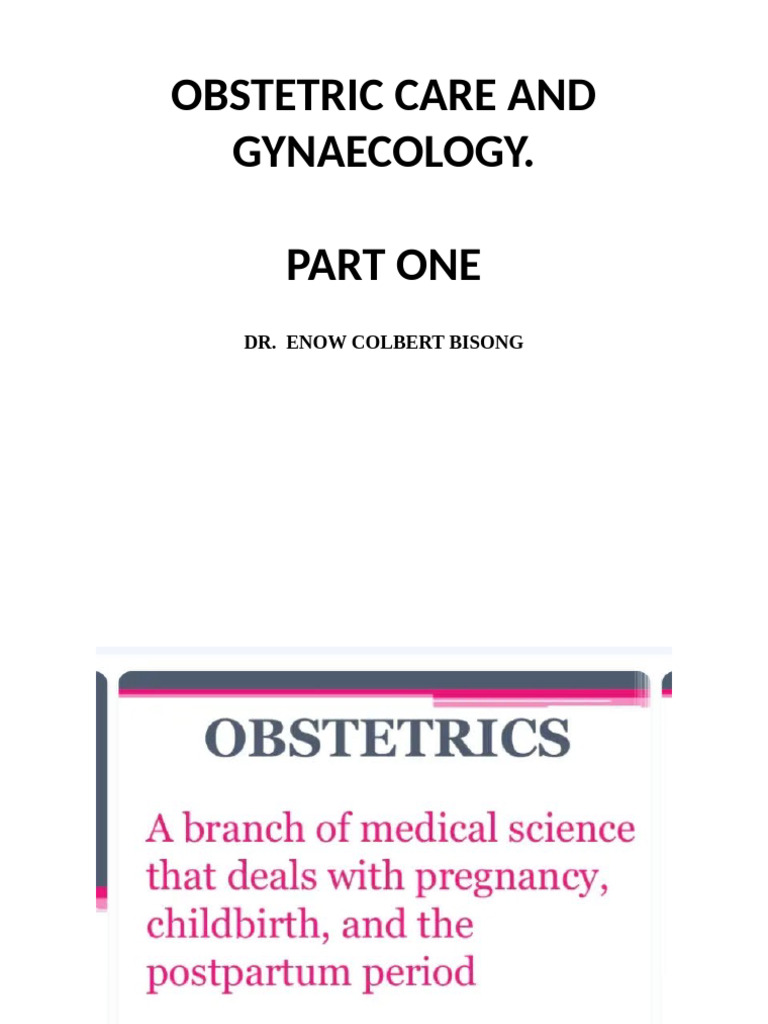 Obstetric Care and Gynaecology Part One | PDF