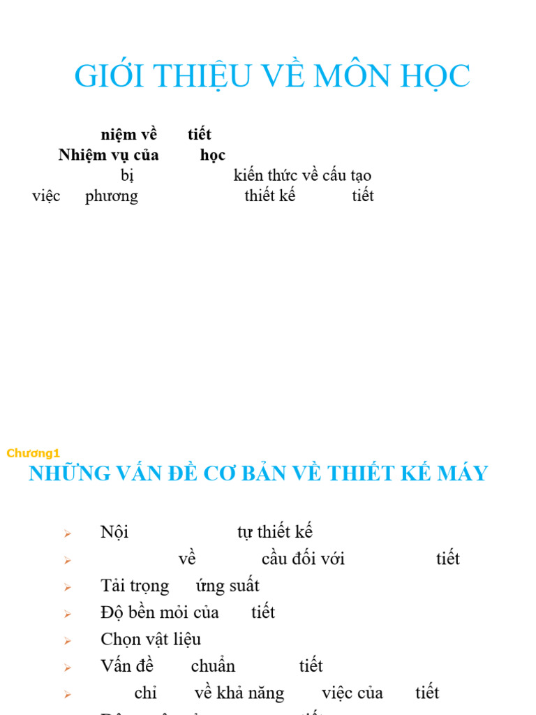 Chuong 1 Nhung Van de Co Ban Ve Thiet Ke CTM | PDF