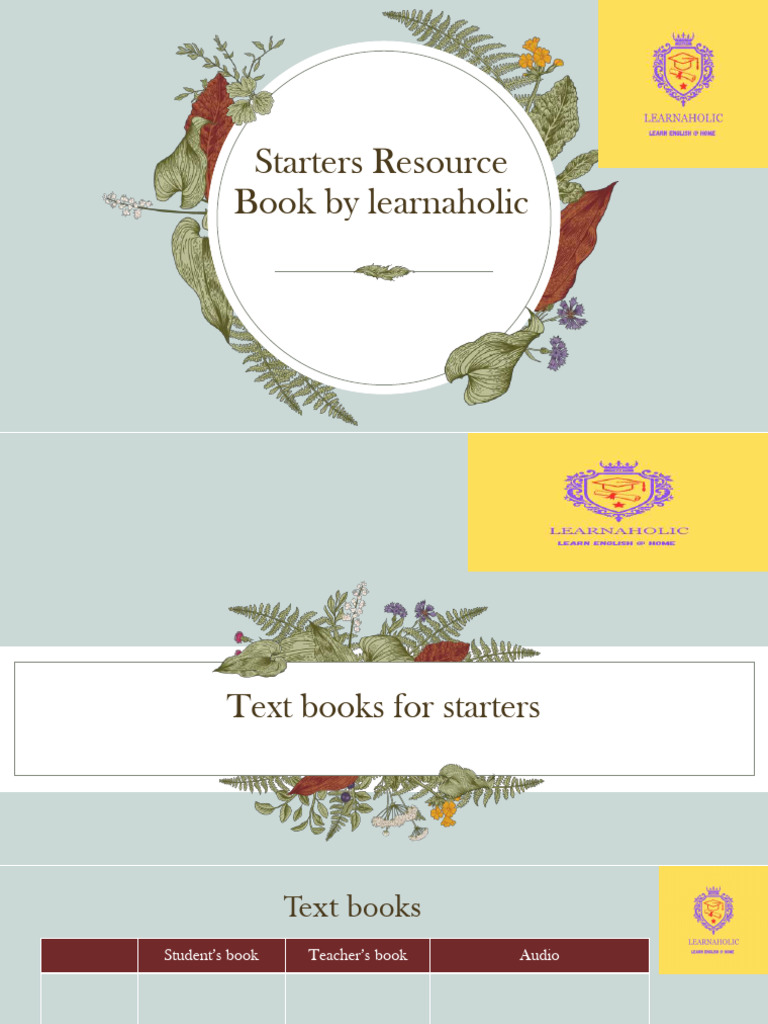 Starters Resource Book | PDF