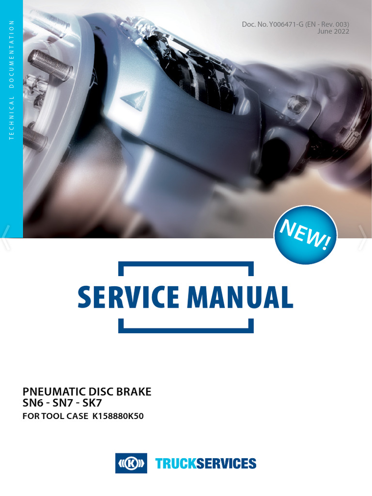 Service Manual: Pneumatic Disc Brake SN6 - SN7 - SK7 | PDF