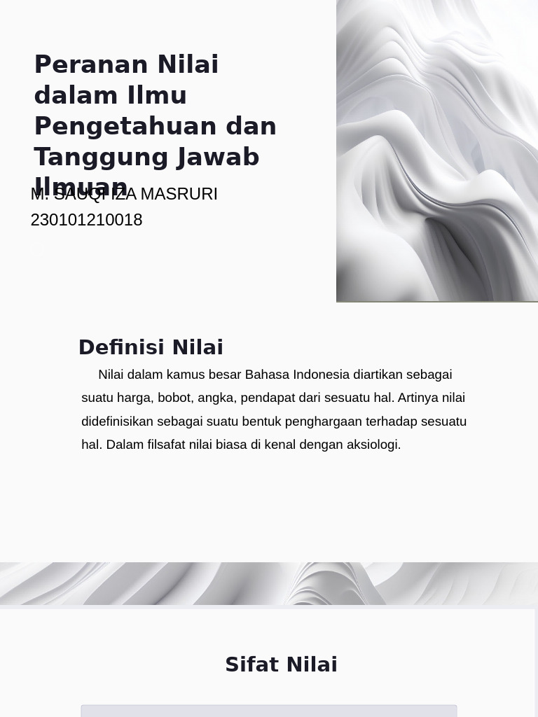 Peranan Nilai Dalam Ilmu Pengetahuan Dan Tanggung Jawab Ilmuan | PDF Peranan Nilai Dalam Ilmu Pengetahuan Dan Tanggung Jawab Ilmuan | PDF