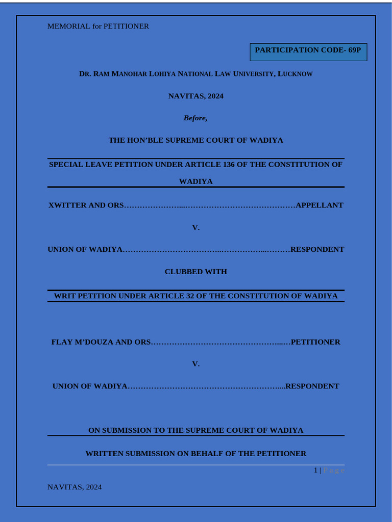 Petitioner Memo | PDF