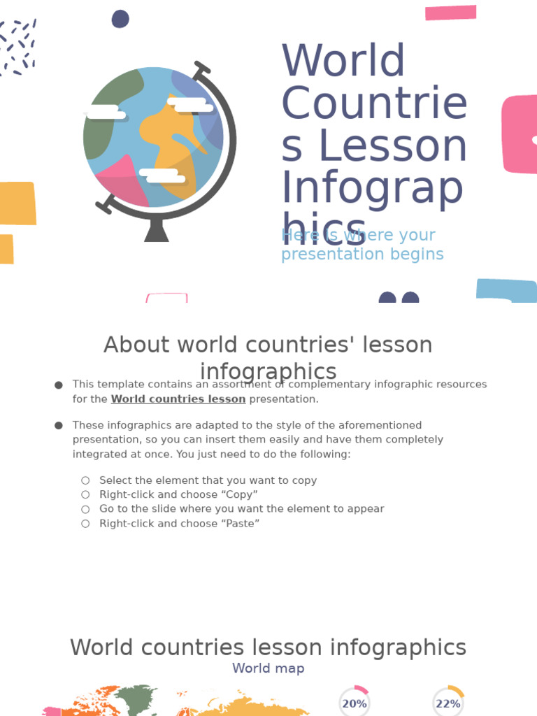 World Countries Lesson Infographics by Slidesgo | PDF
