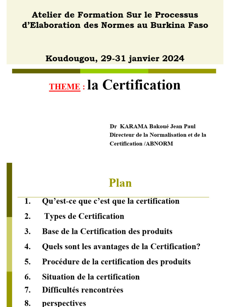 Formation en Certification | PDF