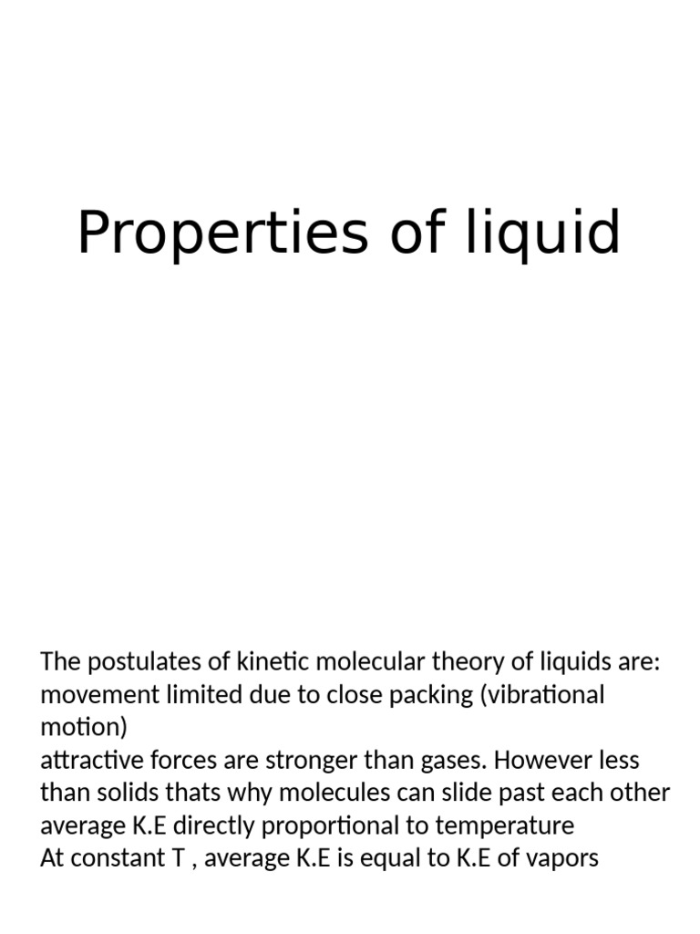 Liquids | PDF