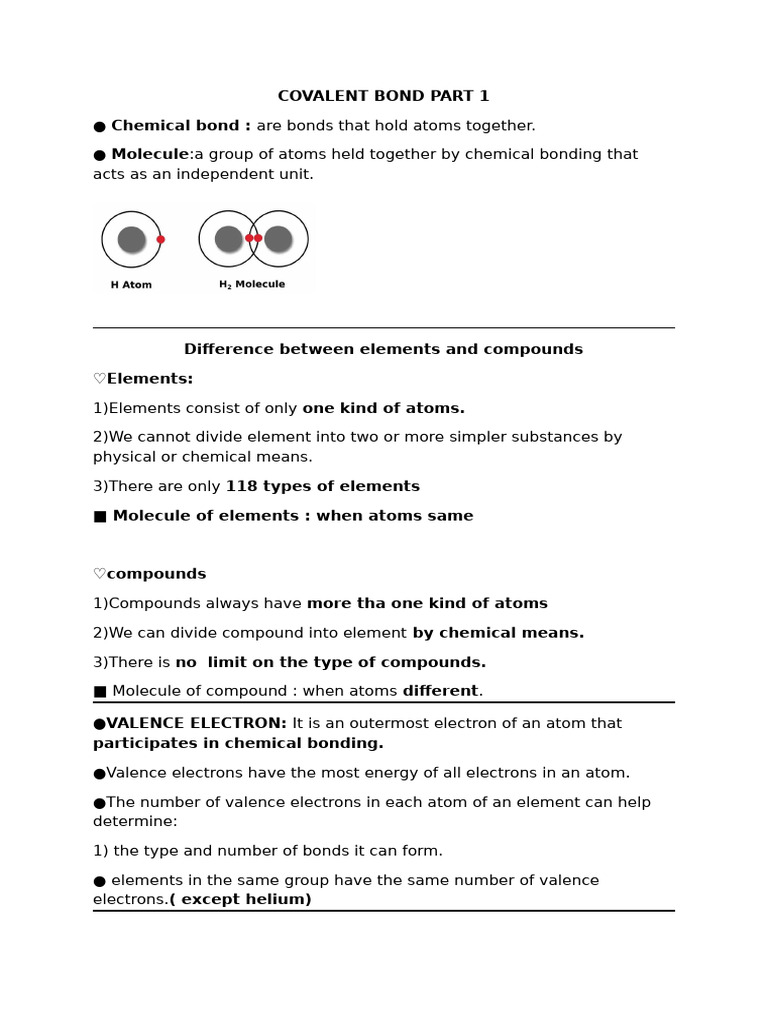 covalent bond part 1 | PDF