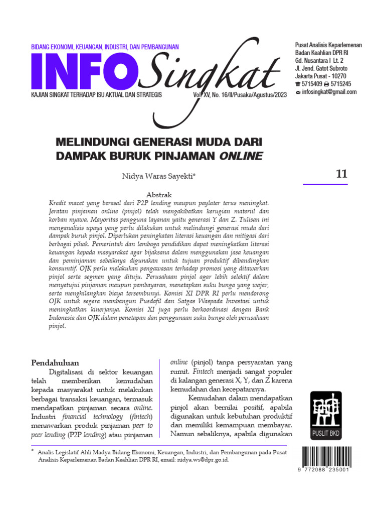 Info Singkat-XV-16-II-P3DI-Agustus-2023-163 | PDF