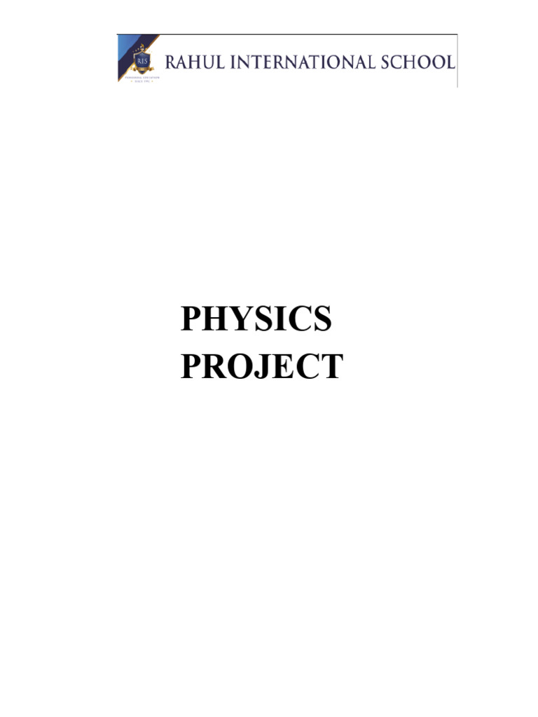 Physics Project 1 | PDF