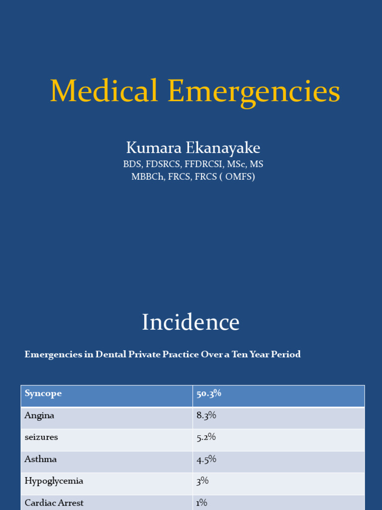Kumara Ekanayake Medical Emergencies PDF 1 | PDF