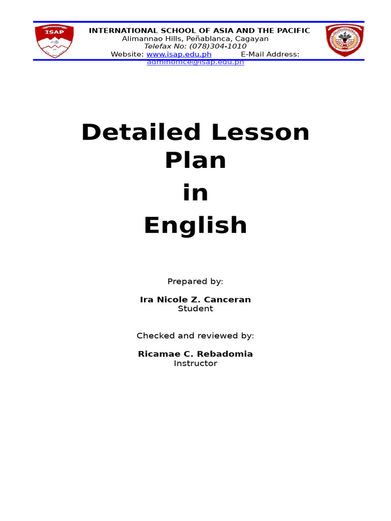 Final Lesson Plan Ira.2docx | PDF