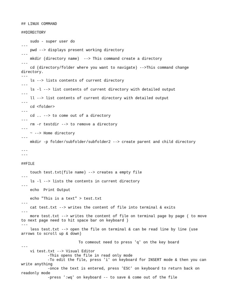 Basic Commands | PDF