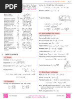 Physics Formulas For Class 10 - Physics Formulas List | PDF
