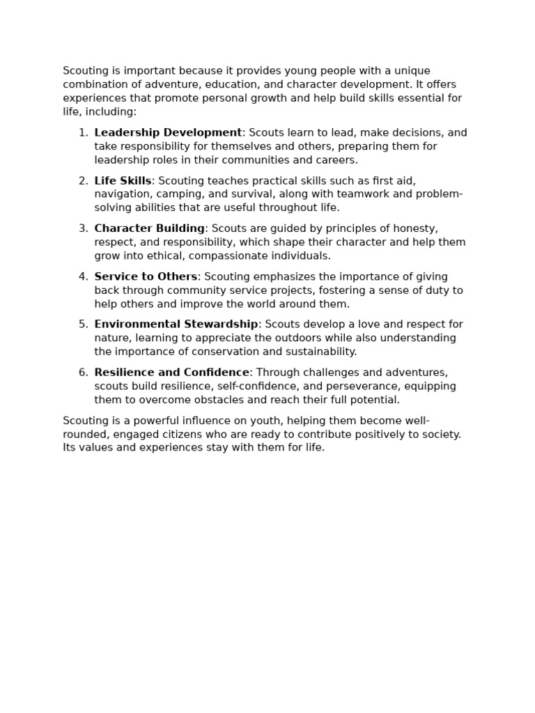 Importance of Scouting Part I | PDF | Career & Growth