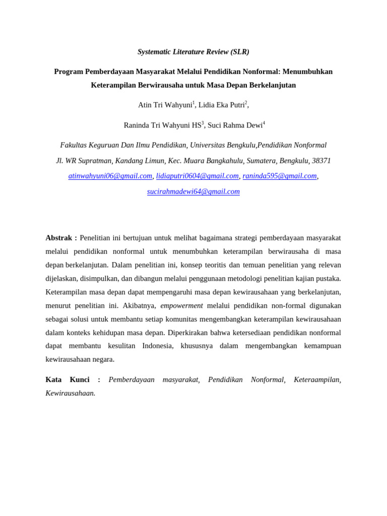 Artikel Literature Riview Kewirausahaan Kelompok 5 | PDF
