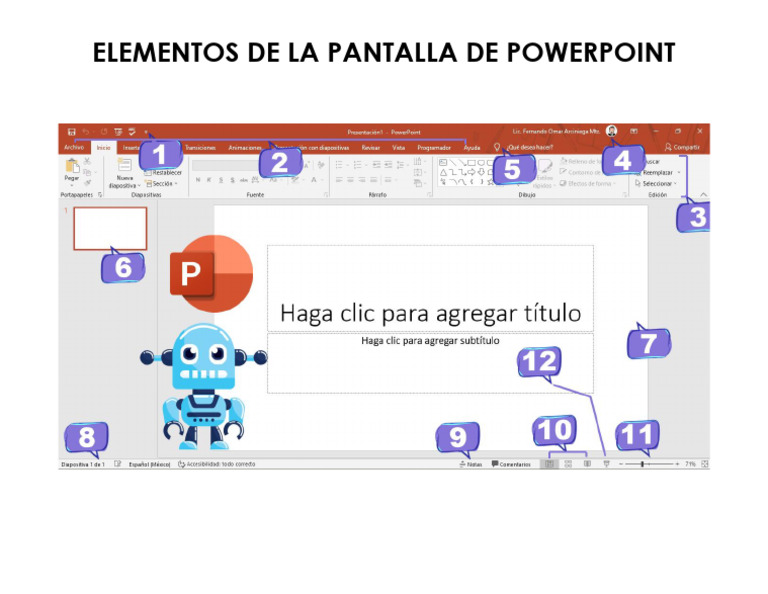 Elementos de La Pantalla de Powerpoint | PDF