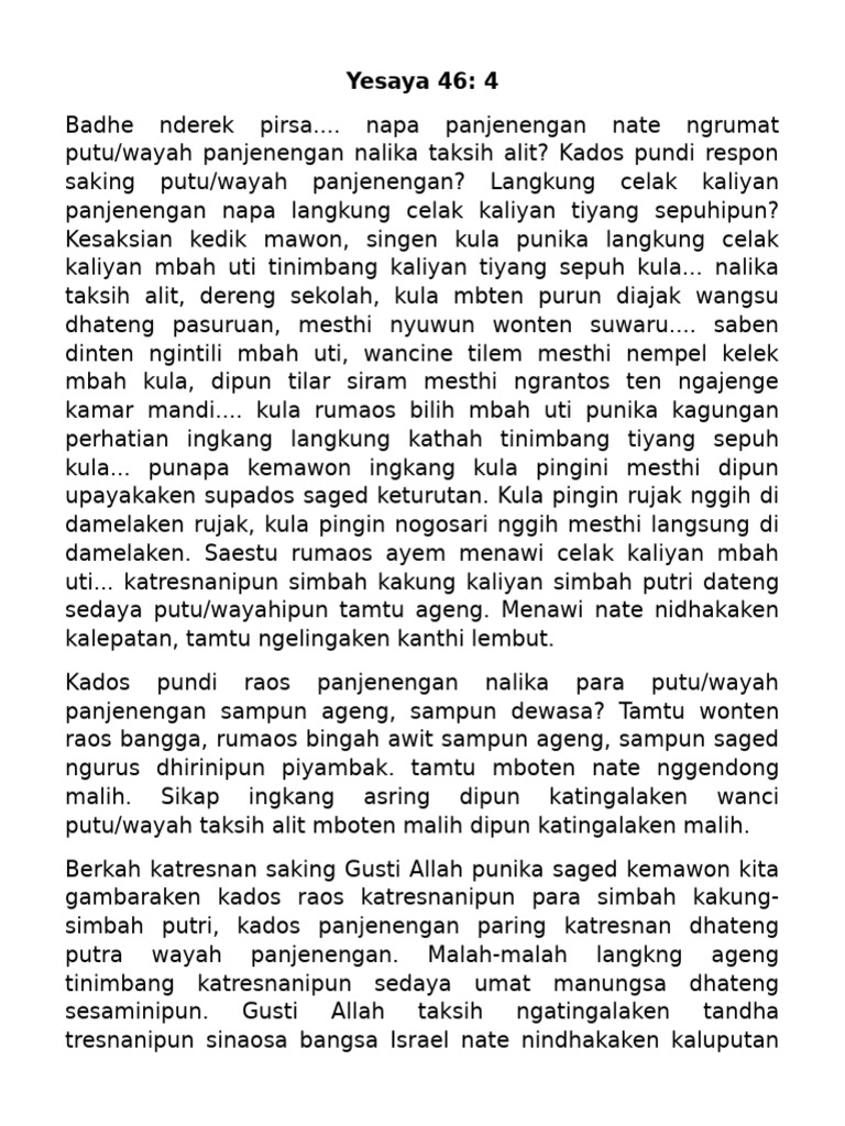 Bahan Renungan Adyuswa KLP 4 - 022054 | PDF