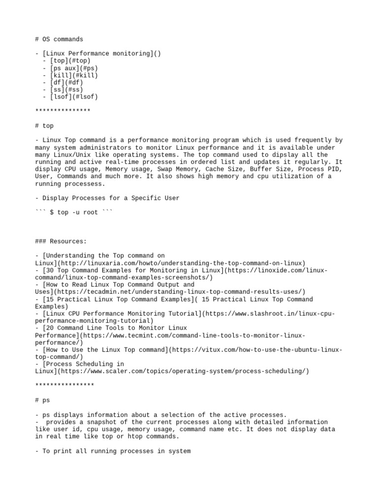 Os Commands Pdf