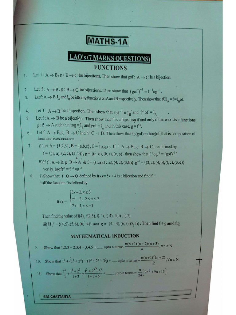 Maths 1A | PDF