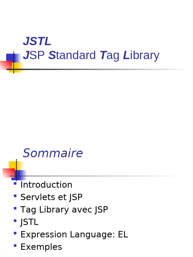 JSTL Presentation | PDF
