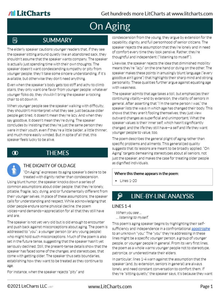 LitCharts On Aging | PDF