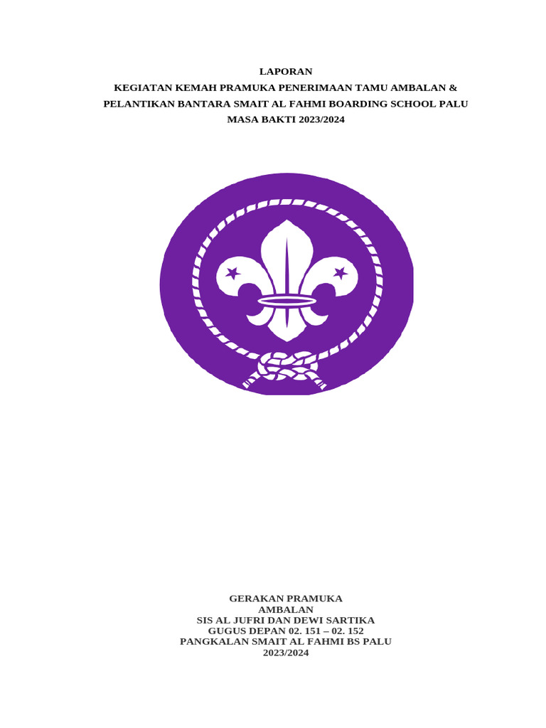 LPJ Pramuka Camp 2023-2024 | PDF