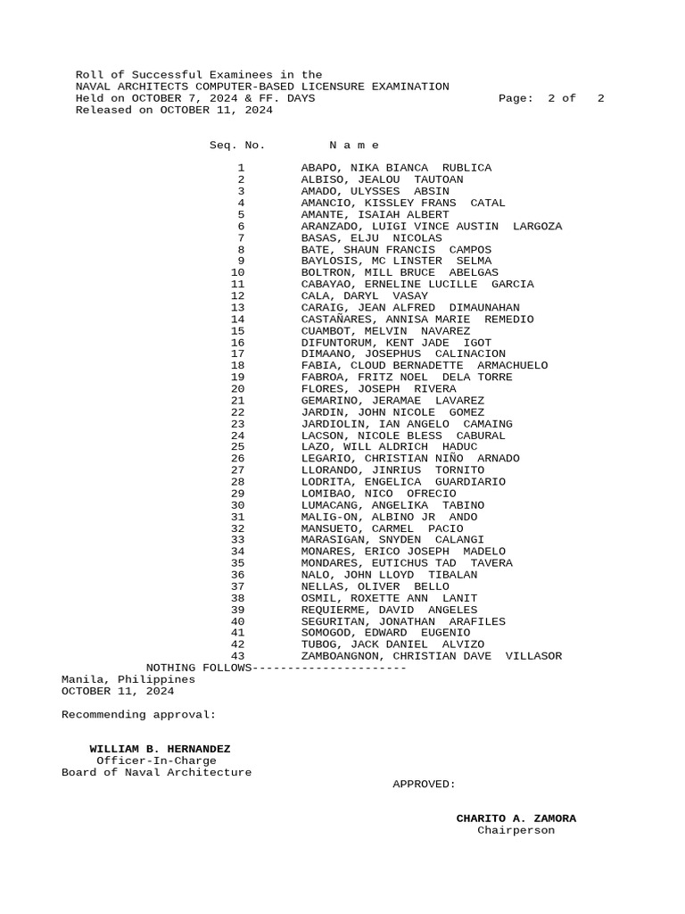 Naval Architects Computer-Based Licensure Examination | PDF