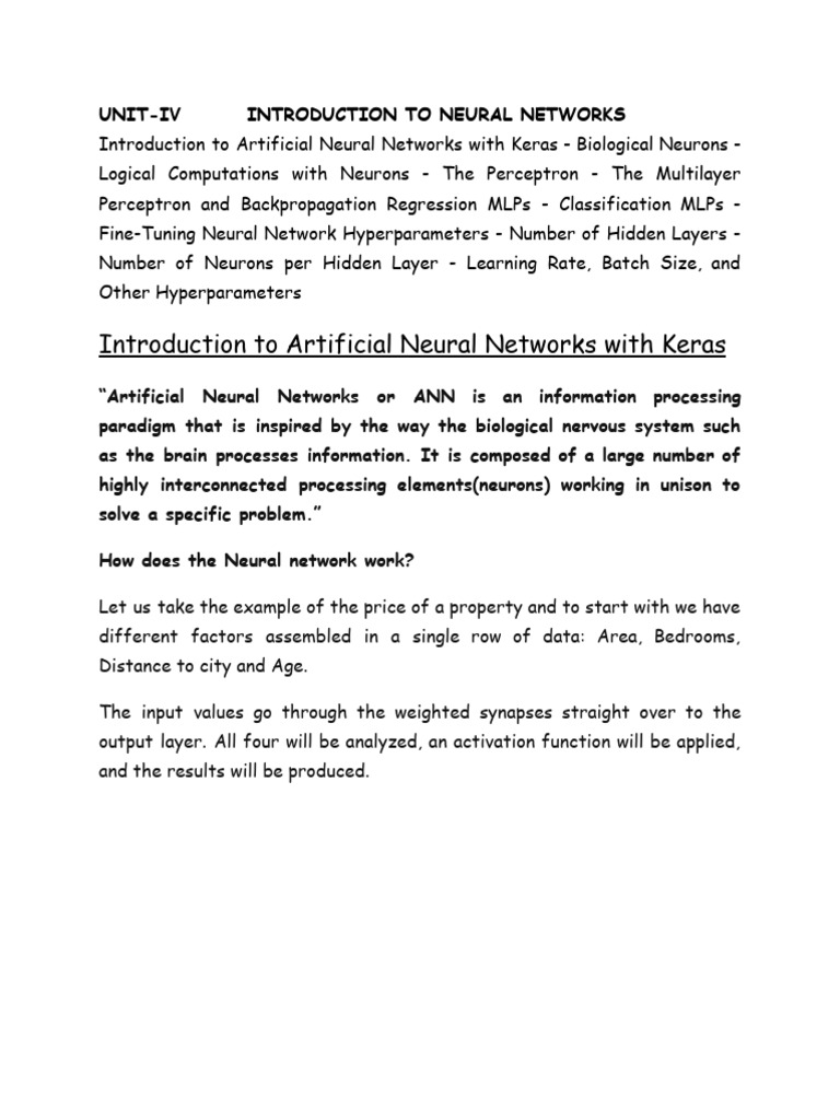 Introduction To Artificial Neural Networks With Keras | PDF