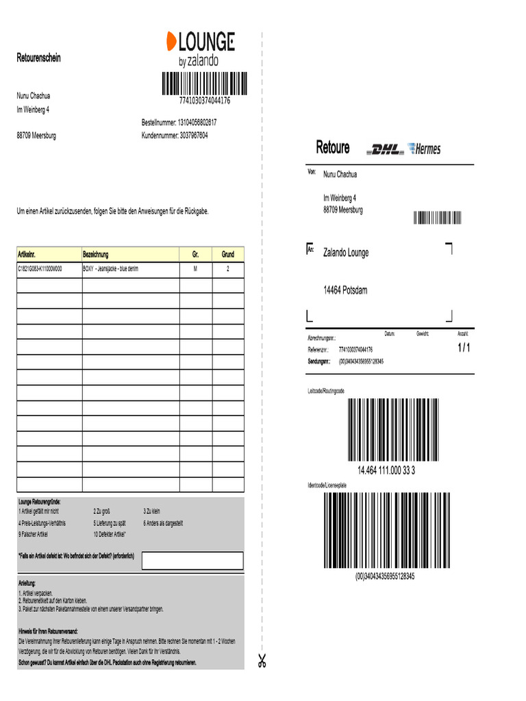 Retourenschein: Im Weinberg 4 Nunu Chachua | PDF