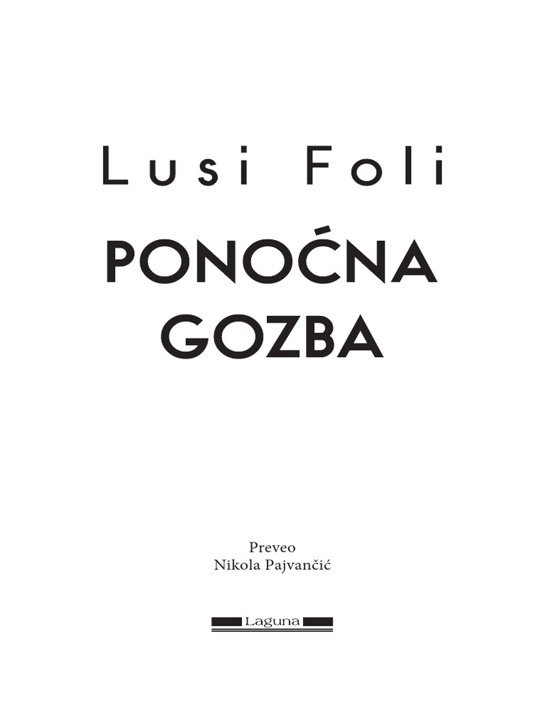 Laguna Ponocna Gozba | PDF