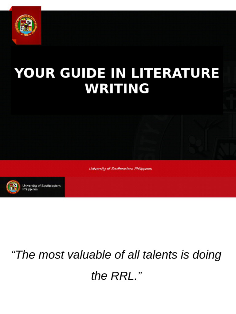 Your Guide in Literature Writing | PDF