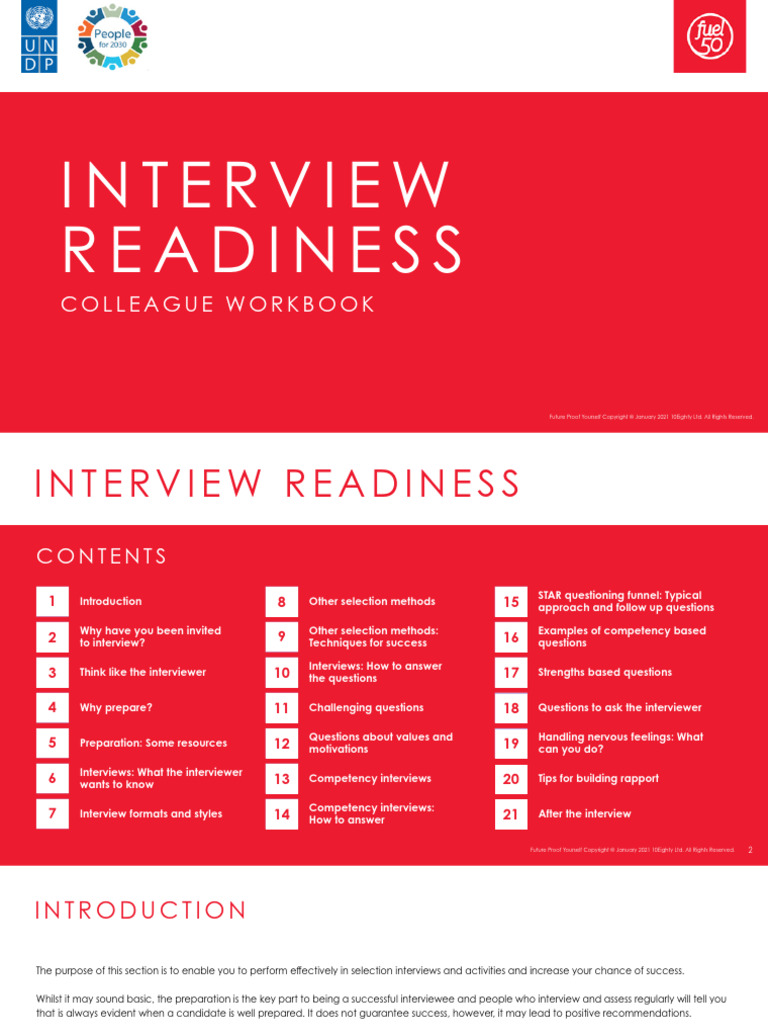 Fuel50 Interview Readiness Interactive Workbook | PDF