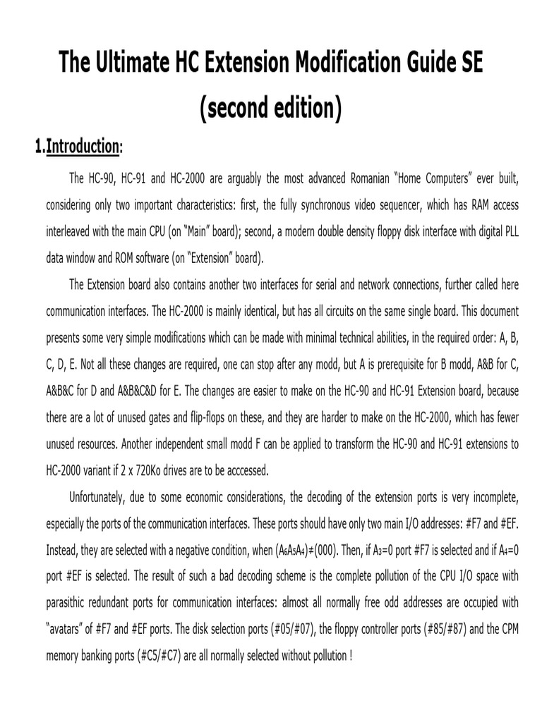 HC Ext Mod | PDF | Random Access Memory | Read Only Memory