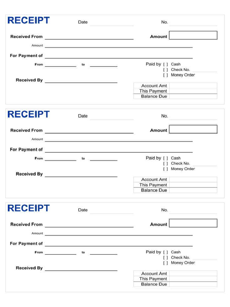 Money Receipt Cash - 9 Free PDF Printables - Printablee - JPG | PDF