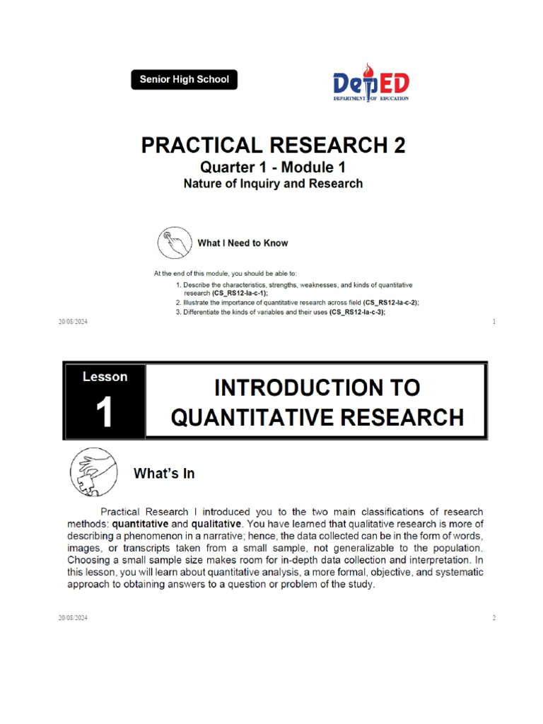 Open PR2 M1 Nature of Inquiry and Research | PDF