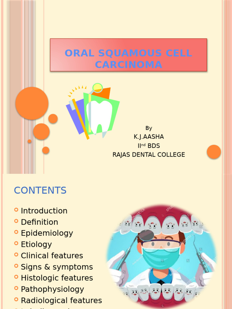 Oral Squamous Cell Carcinoma | PDF | Carcinoma | Epithelium