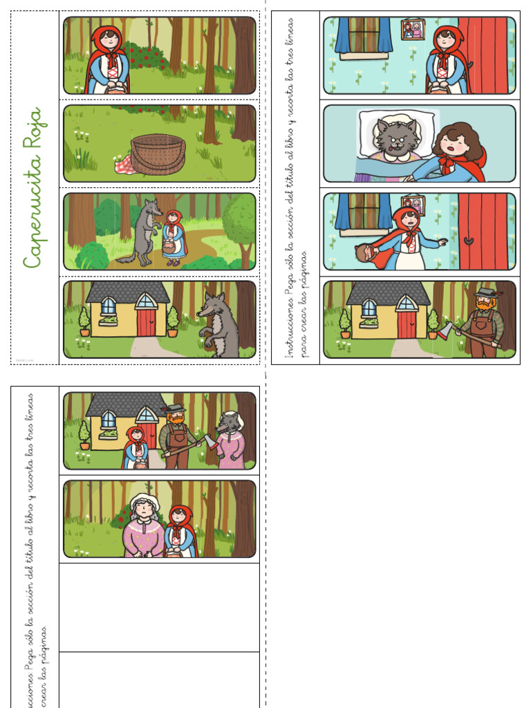 Es t 2547309 Ficha de Actividad Libro Caperucita Roja Spanish Espaol | PDF