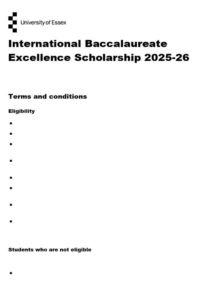 International Baccalaureate Scholarship 2025-26 | PDF International Baccalaureate Scholarship 2025-26 | PDF